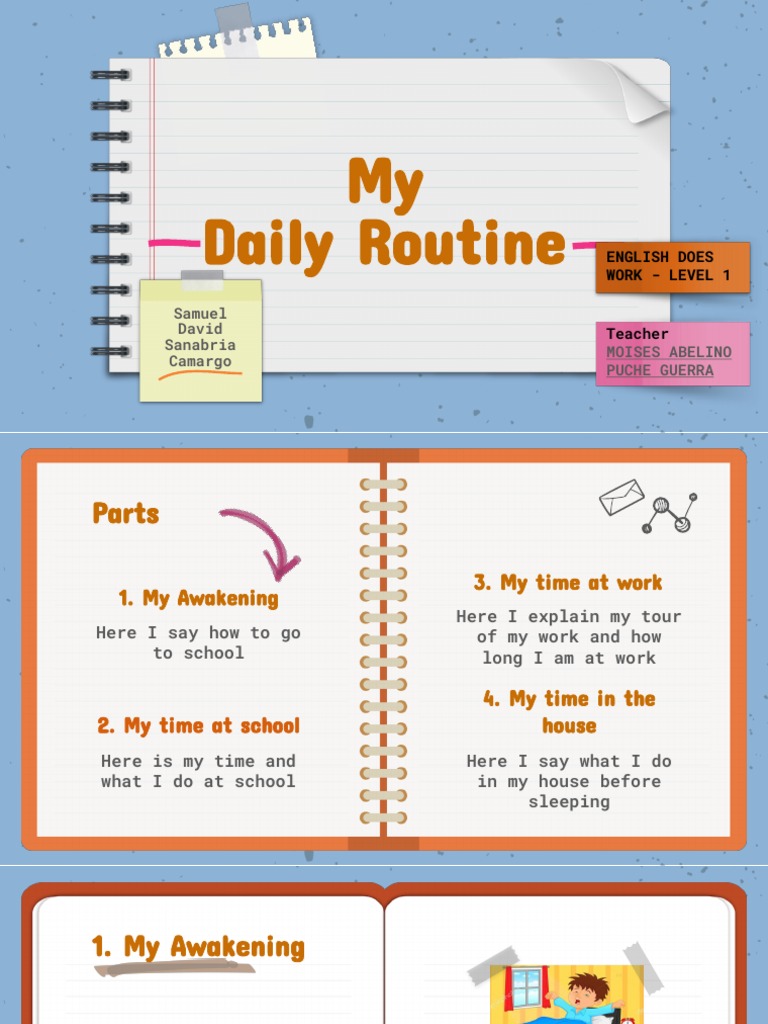 My daily routine- Samuel Sanabria | PDF