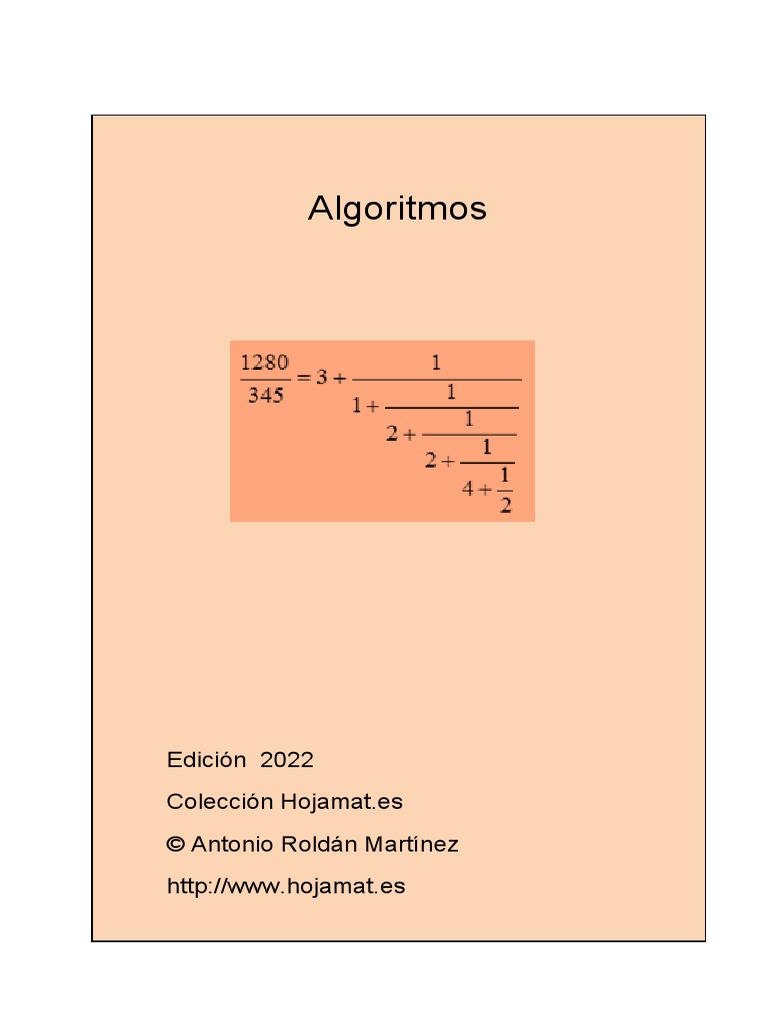Algoritmos | PDF | División (Matemáticas) | Algoritmos