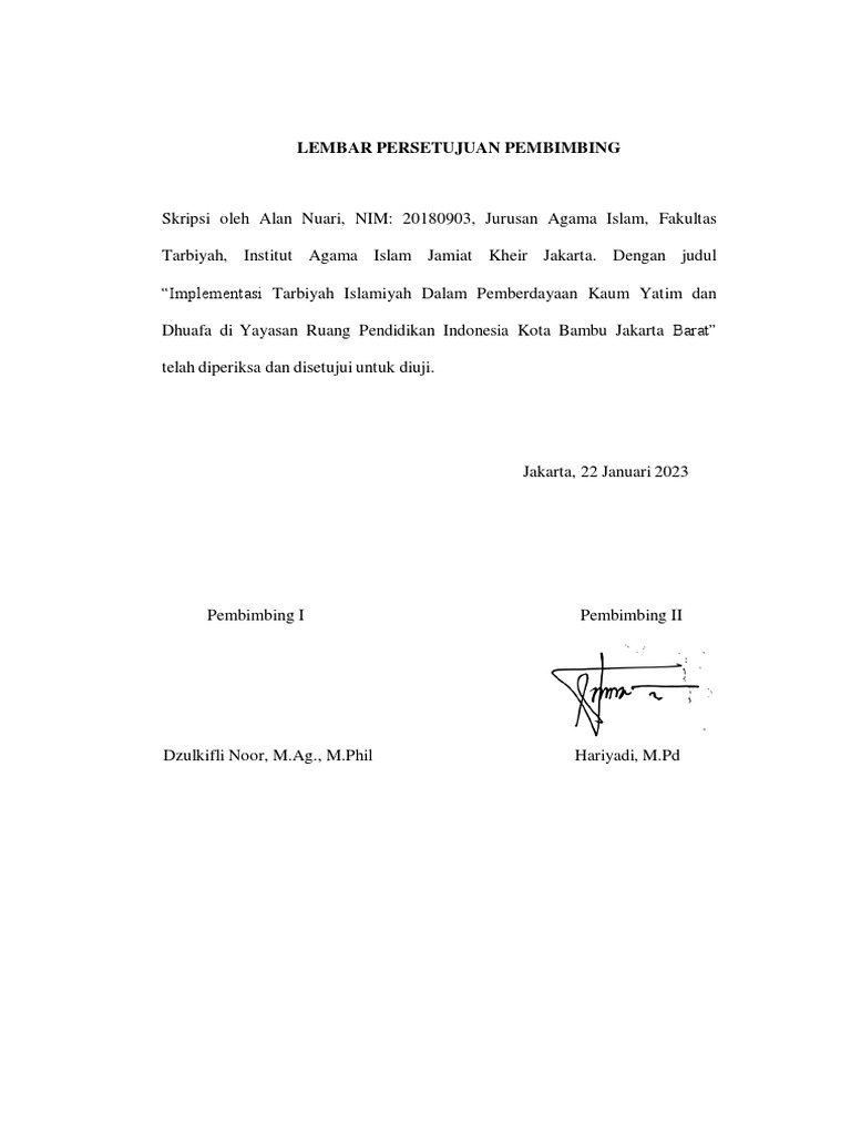 LEMBAR PERSETUJUAN PEMBIMBING TTD | PDF