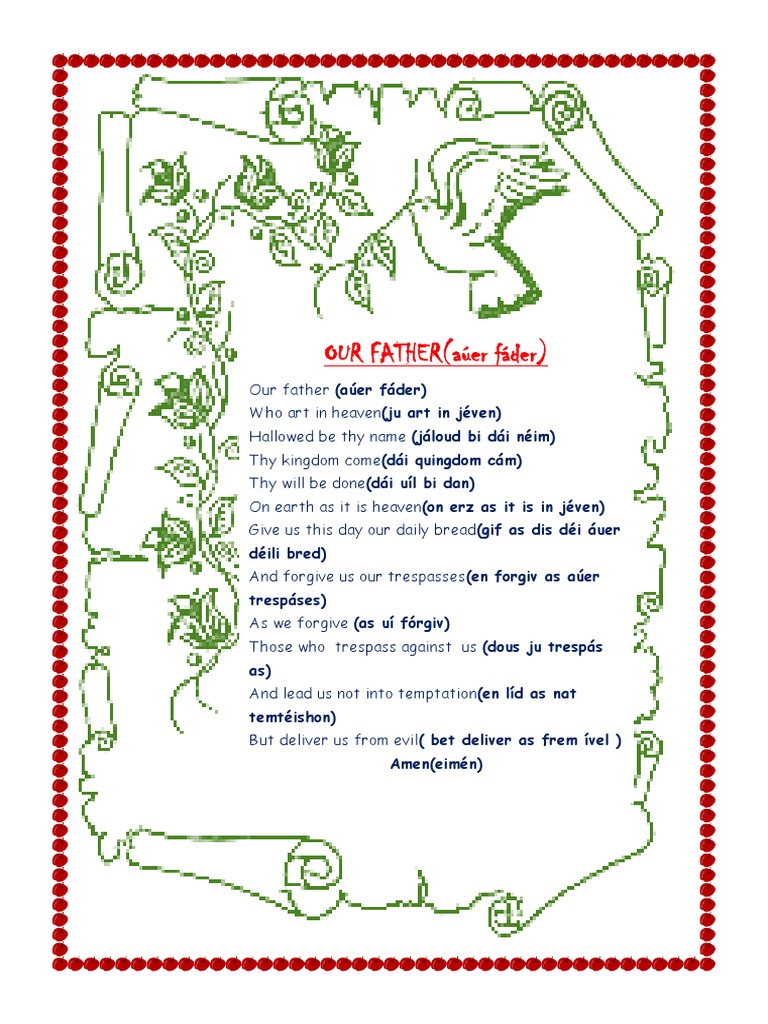 Welsh Phonetic Lord's Prayer Guide | PDF
