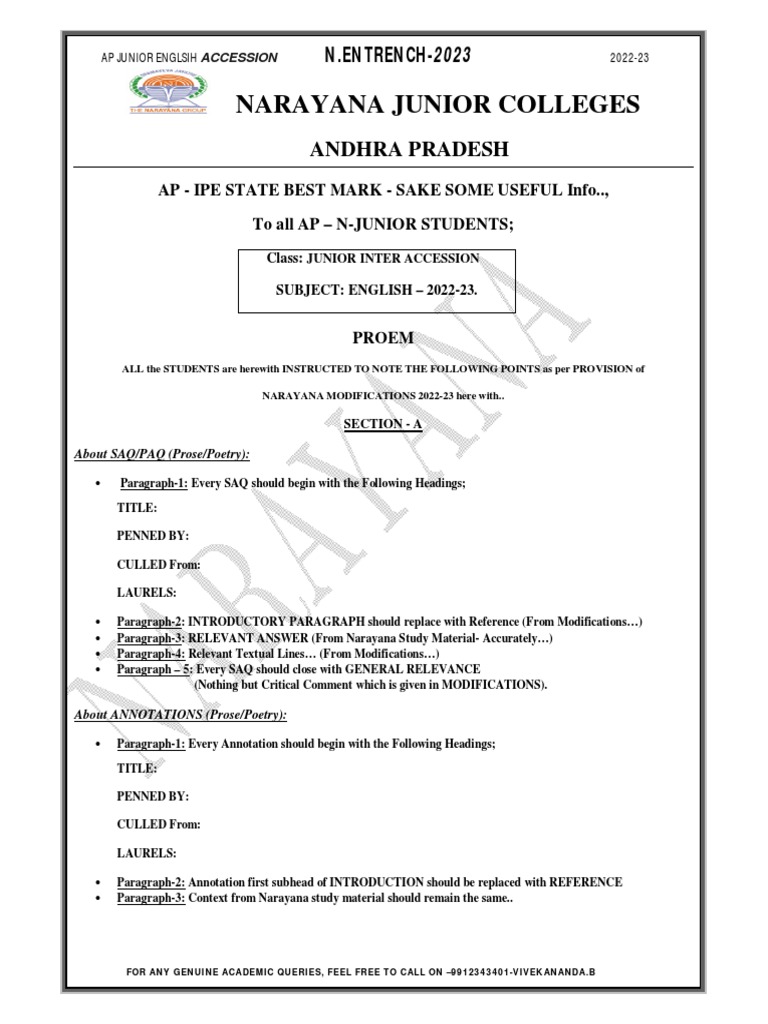 Ap - JR - 2022-23 Junior New Modifications Notes PDF | PDF | English ...