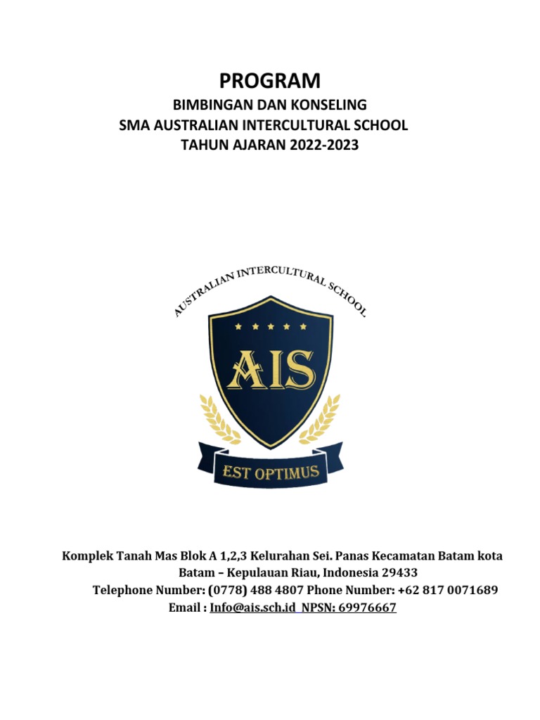 Butir 34 - No. 54 Dokumen Program Layanan BK Dalam Bidang Pengembangan Pribadi, Sosial, Akademik ...