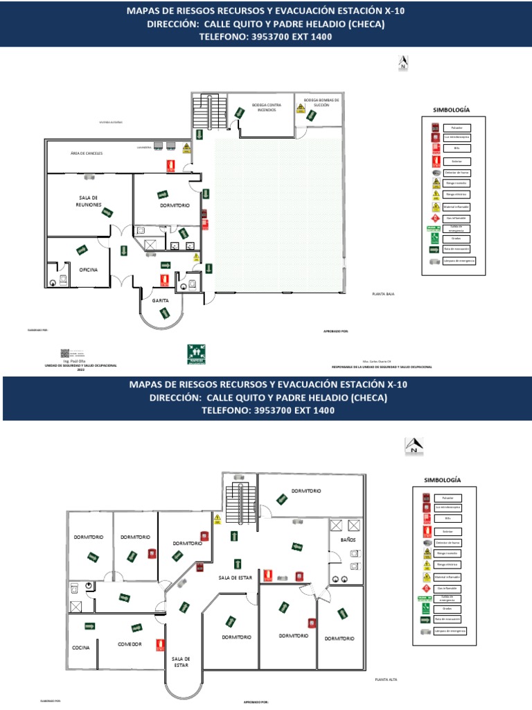 Mapa de Riesgos, Recursos y Evacuación | PDF | La seguridad | Incendios