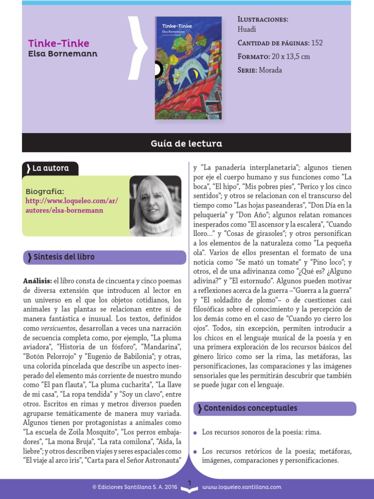 LIBRO TINKE TINKE Elsa Bornemann | PDF | Poesía | Metáfora