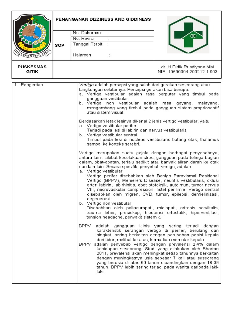 4 Dizziness and Giddiness | PDF