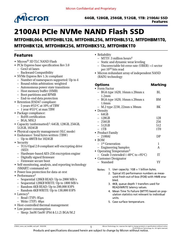Bga Sad Data Sheet | PDF | Solid State Drive | Flash Memory