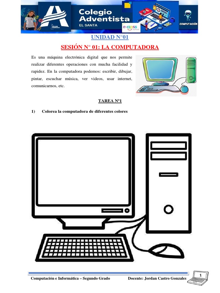 Unidad N°01 - Sesión N°01 - La Computadora | PDF