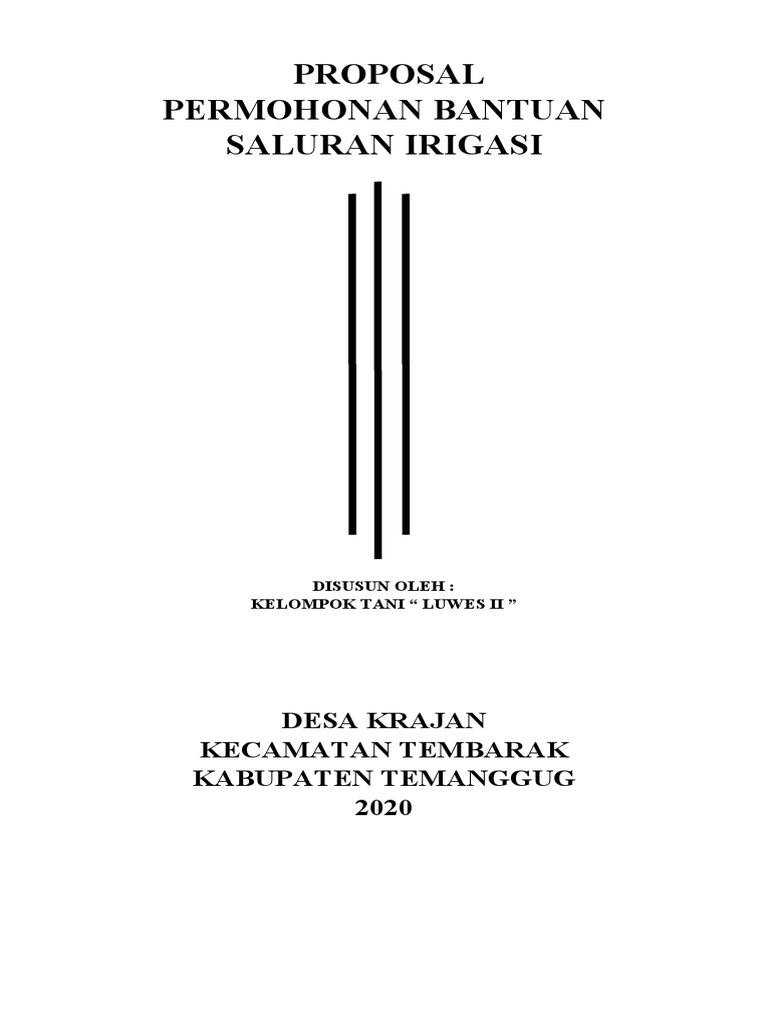 Proposal Irigasi | PDF