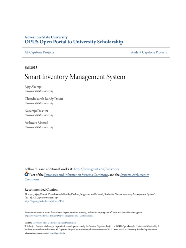Smart Inventory Management System PDF | PDF | Software Testing ...