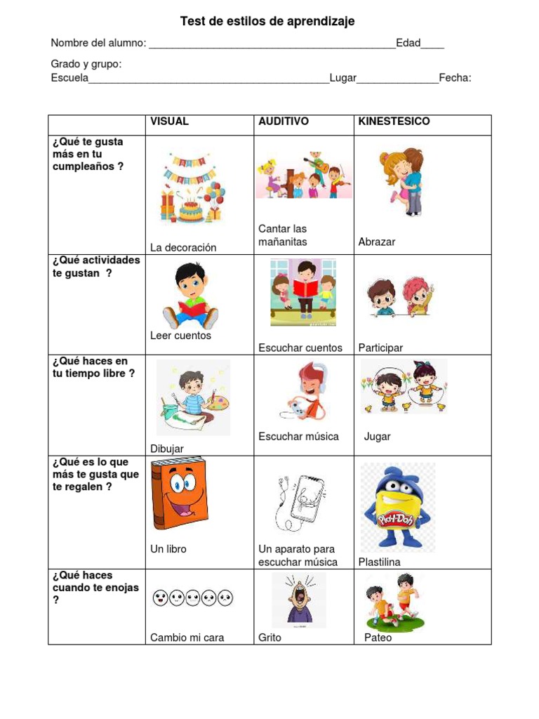 Test de Estilos de Aprendizaje | PDF