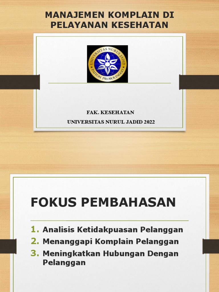 Manajemen Komplain | PDF