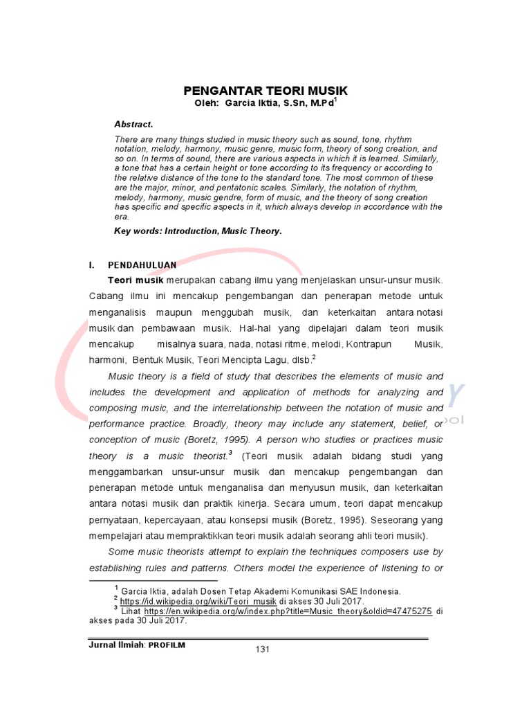 Pengantar Teori Musik | PDF | Harmony | Music Theory