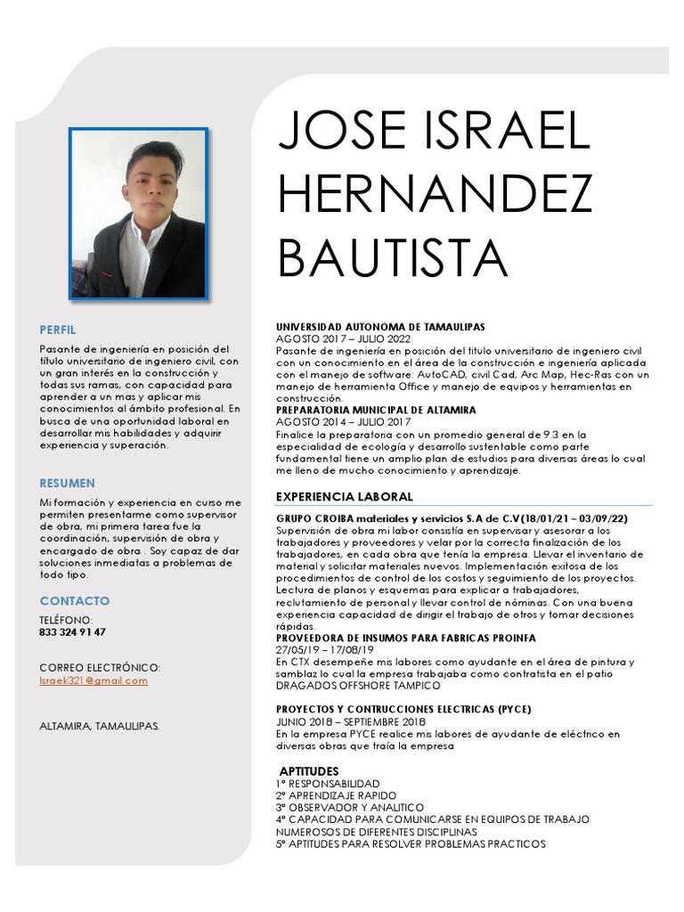 CV Jose Hernandez | PDF | Ingeniería