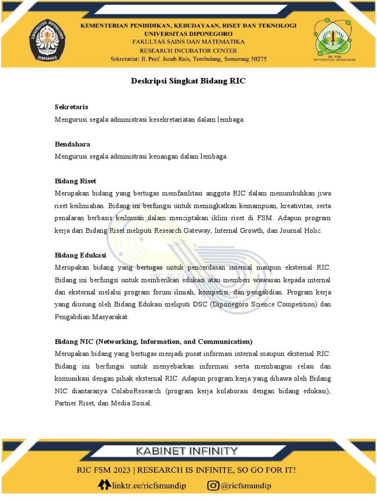 Formulir Pendaftaran RIC 2023 | PDF