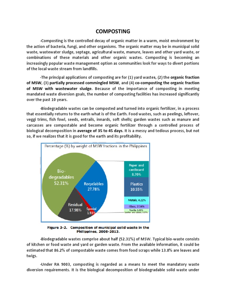 Composting PDF | PDF | Compost | Municipal Solid Waste