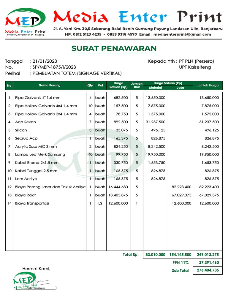 SP - Mep-1875 - PLN Upt KSKT | PDF SP - Mep-1875 - PLN Upt KSKT | PDF