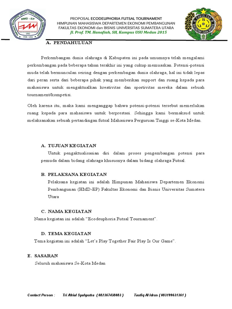 Contoh Proposal Futsal 3 | PDF