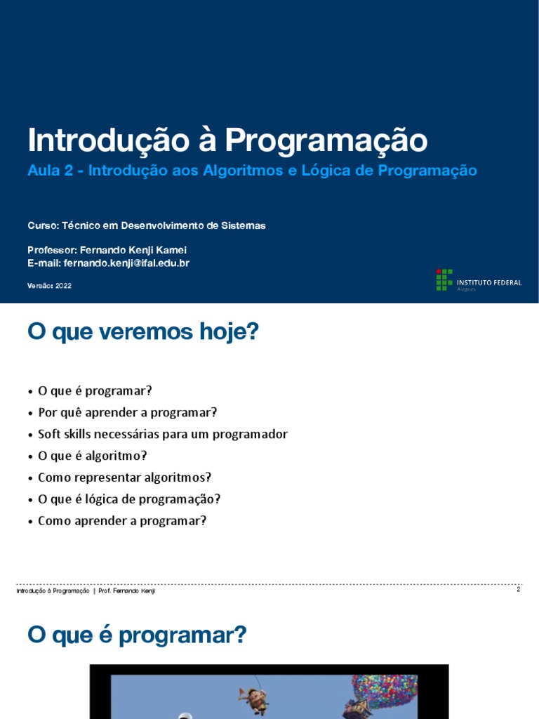Introdução Aos Algoritmos e Lógica de Programação | PDF | Algoritmos ...
