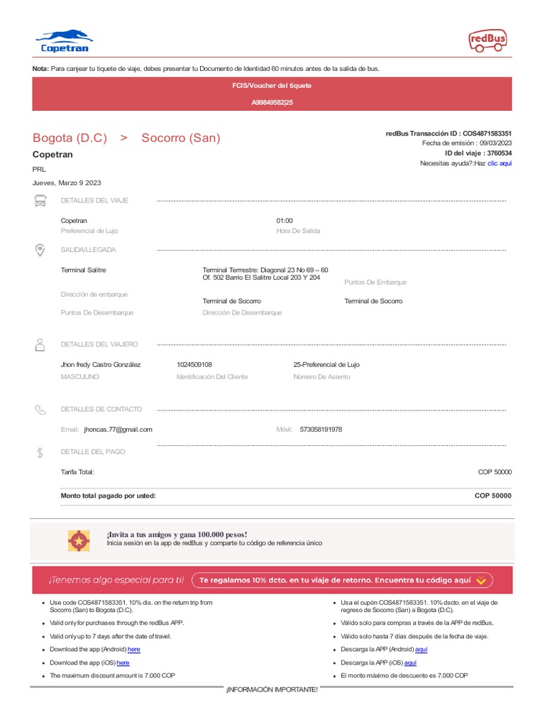 Ticket PDF | PDF | Teléfonos móviles | Software