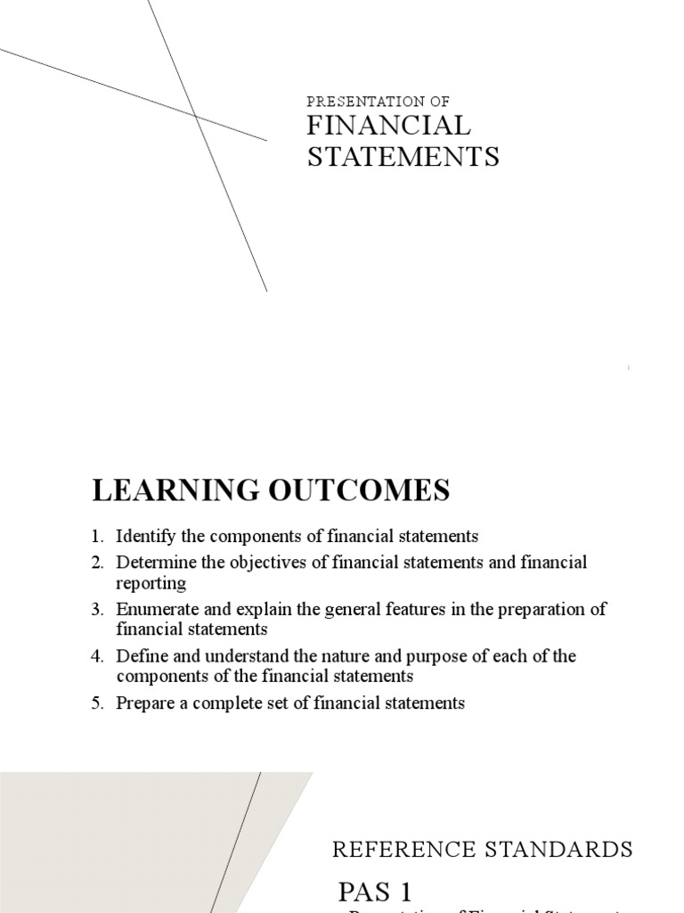 Financial Statements Presentation Guide | PDF | Financial Statement ...