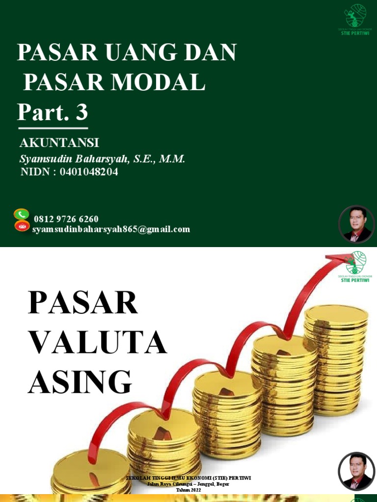 Pasar Uang Dan Pasar Modal Part 3 | PDF