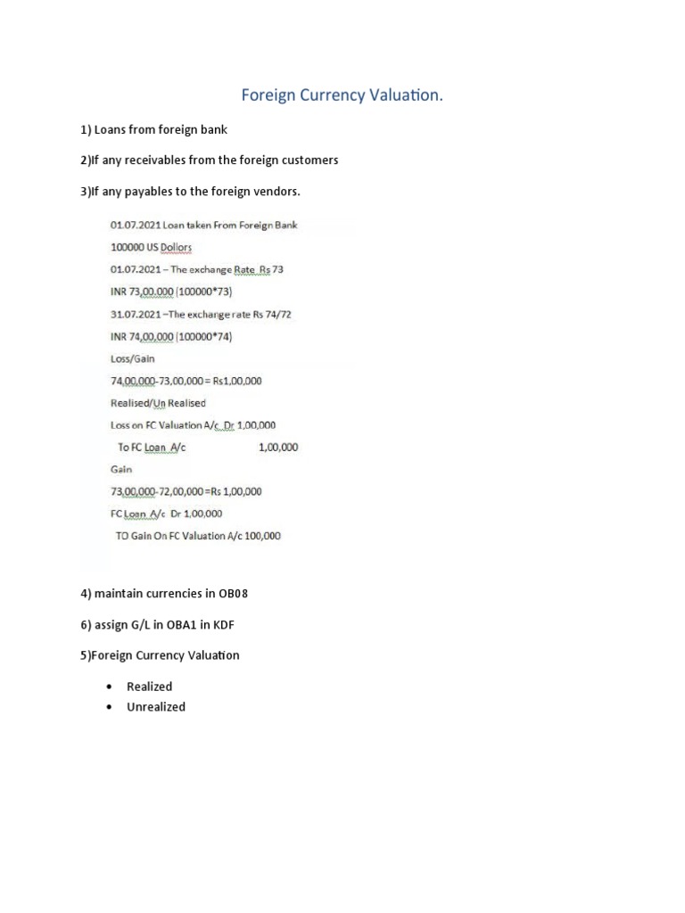 Foreign Currency Valuation | PDF | Valuation (Finance) | Currency