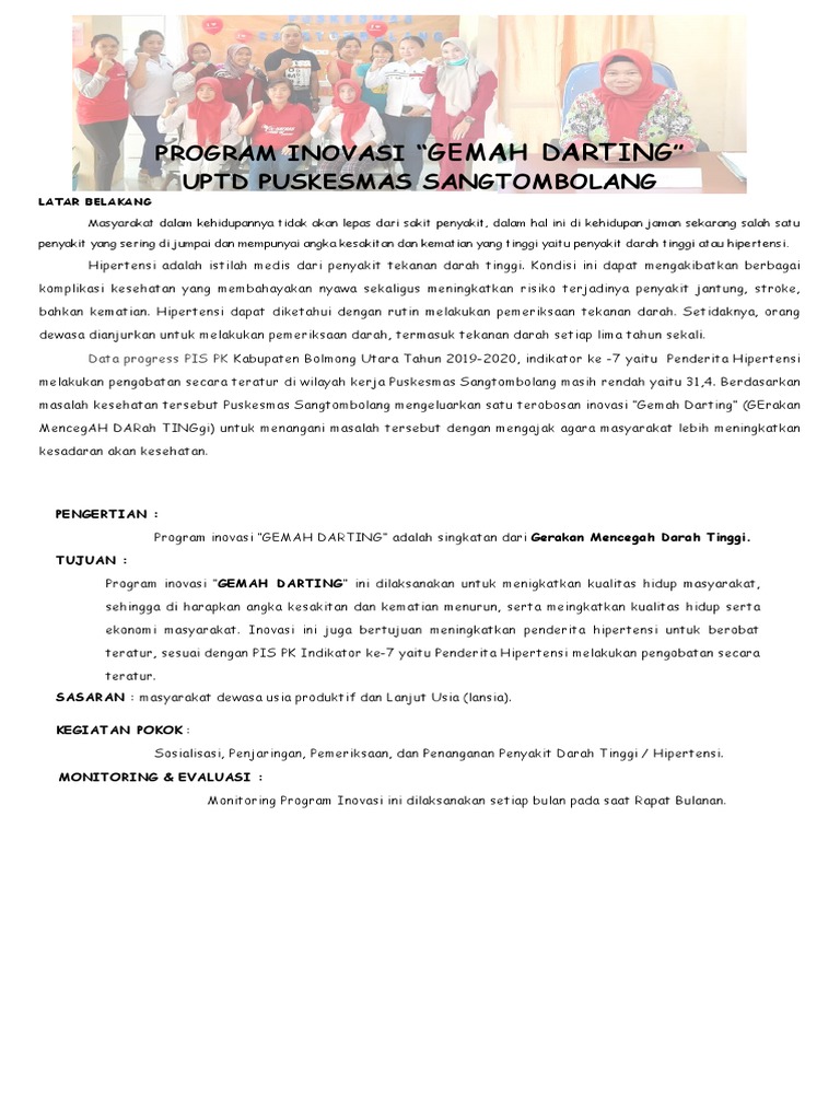 Inovasi Gemah Darting Cegah Hipertensi | PDF | Kesehatan Holistik