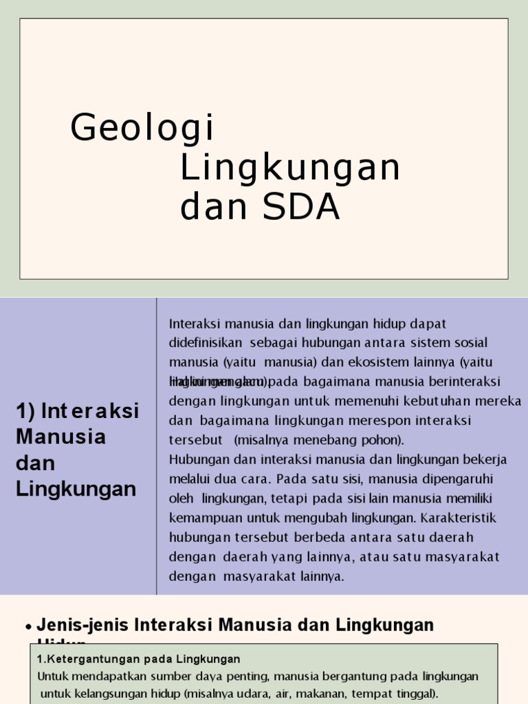 Materi 2 Geologi Lingkungan Dan Sda | PDF | Ilmu Sosial | Teknologi & Rekayasa