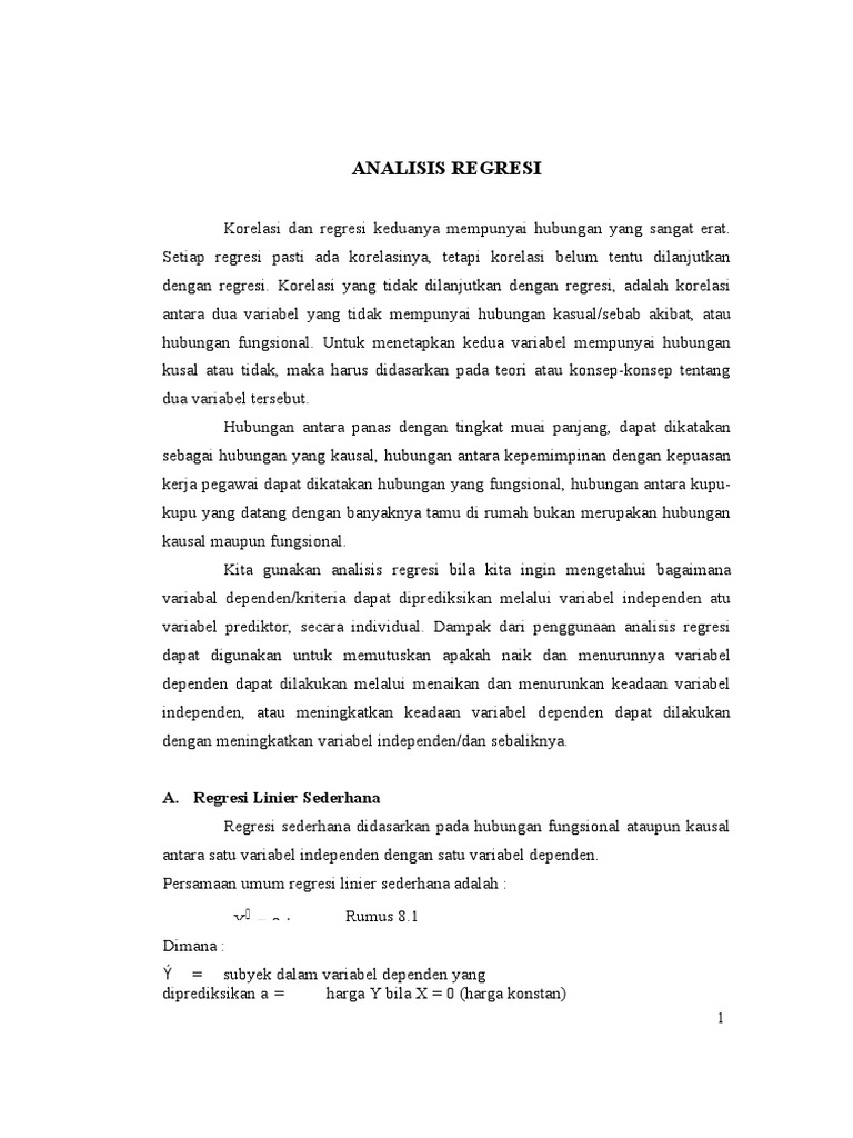 Analisis Regresi | PDF