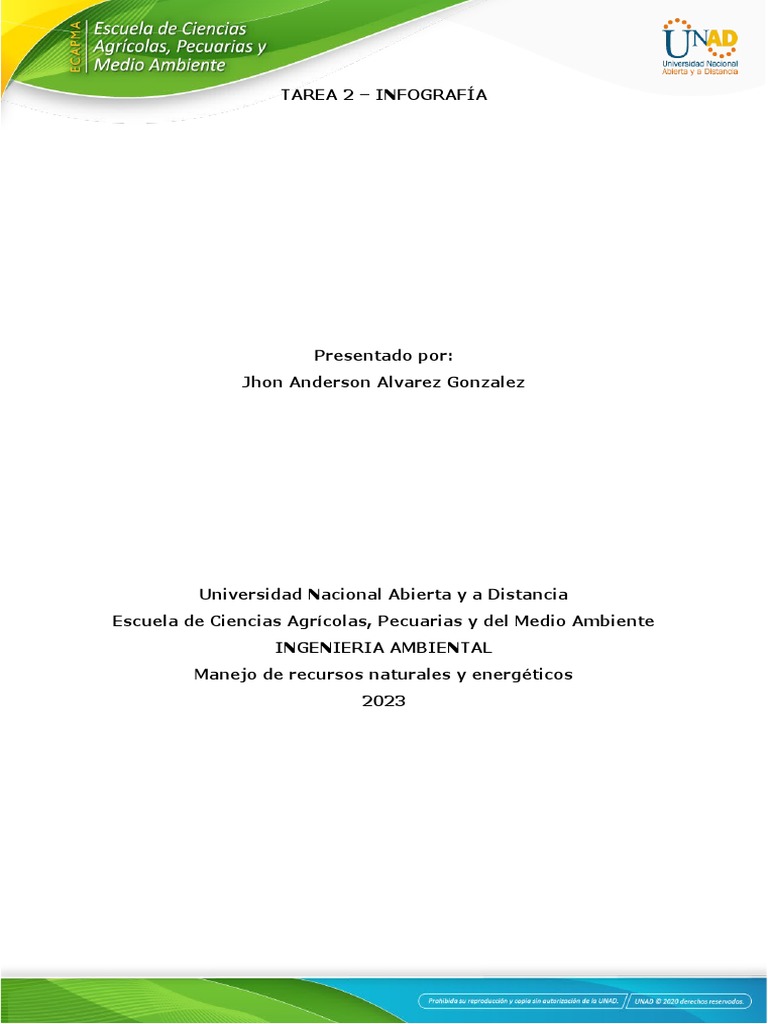 Anexo 2 - Plantilla Tarea 2 Infografía | PDF | Energía renovable | Entorno natural
