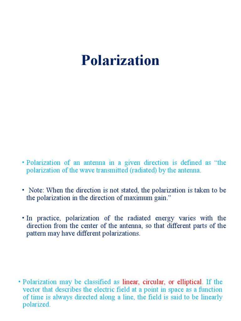 Polarization - Concept and Problems | PDF | Polarization (Waves ...