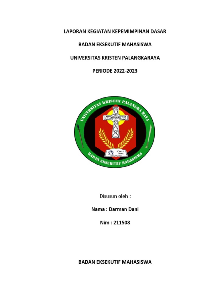 Laporan Kegiatan Kepemimpinan BEM UNKRIP | PDF