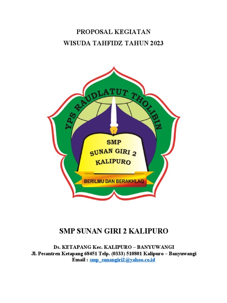 Proposal Kegiatan Wisuda Tahfidz 2023 | PDF