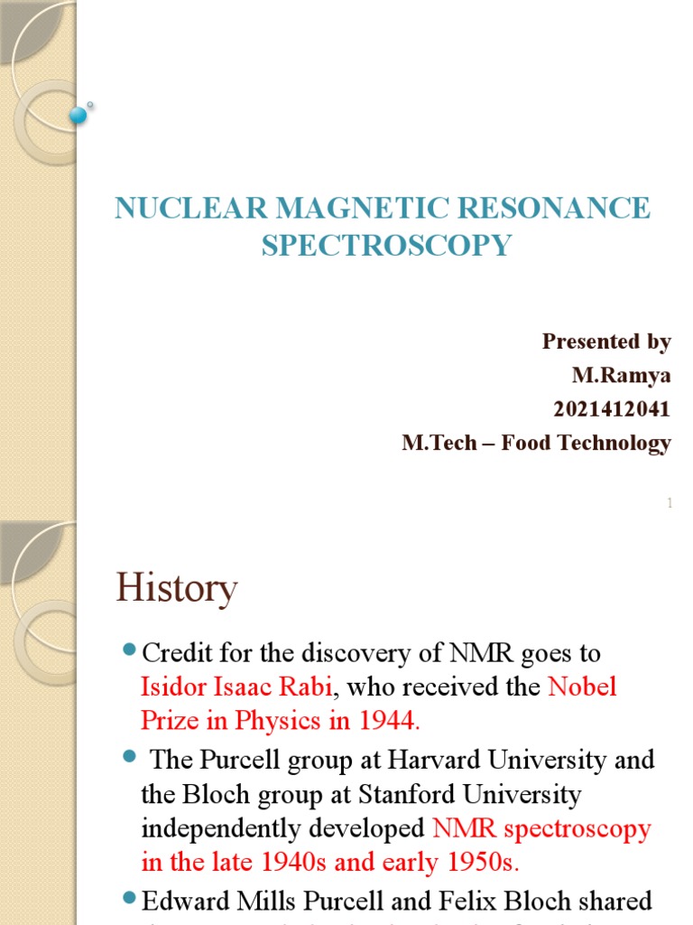 NMR Spectros | PDF | Nuclear Magnetic Resonance | Nuclear Magnetic Resonance Spectroscopy