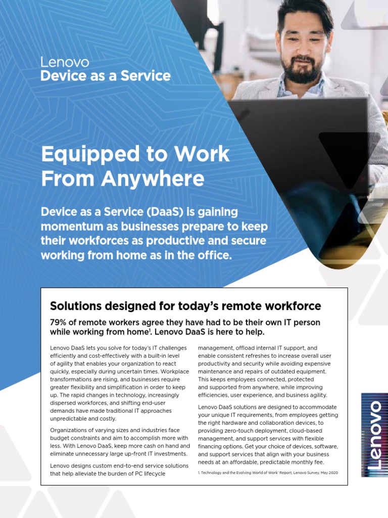 Lenovo Daas Work From Anywhere Flyer WW en | Download Free PDF | Lenovo | Cloud Computing
