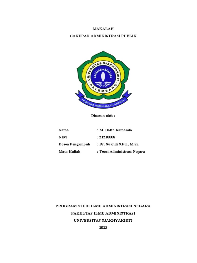 Cakupan Administrasi Publik dalam Negara | PDF
