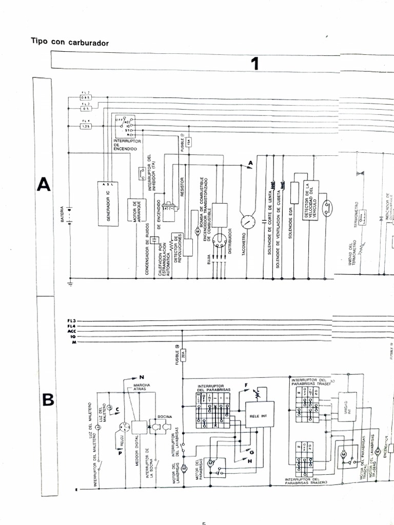 Diagrama eléctrico Cavalier 93 | PDF | Ingenieria Eléctrica | Estilos ...