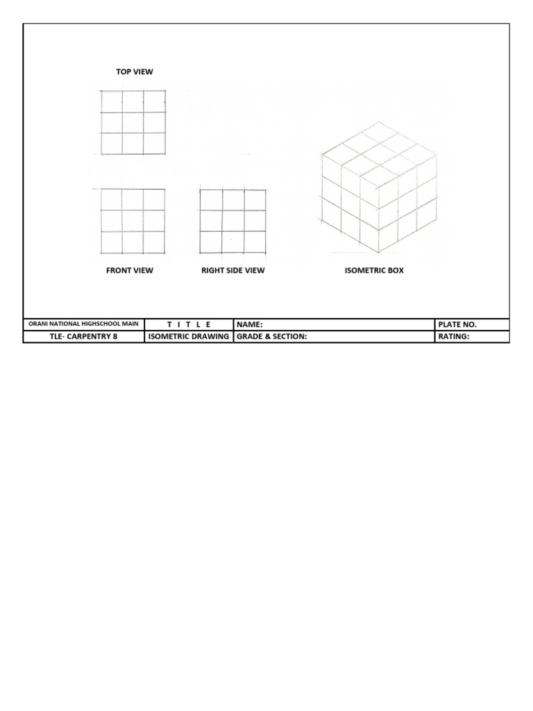Isometric Drawing Template for TLE | PDF