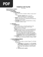 Torts Attack Outline | PDF | Negligence | Causation (Law)
