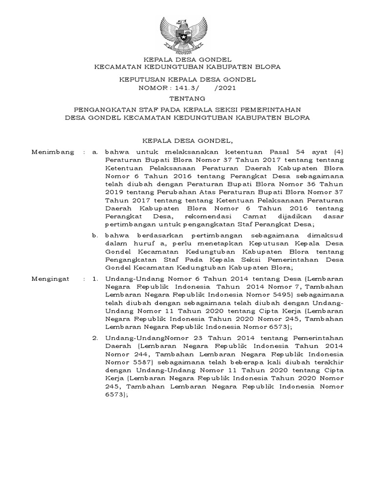 SK Staf Gondel | PDF