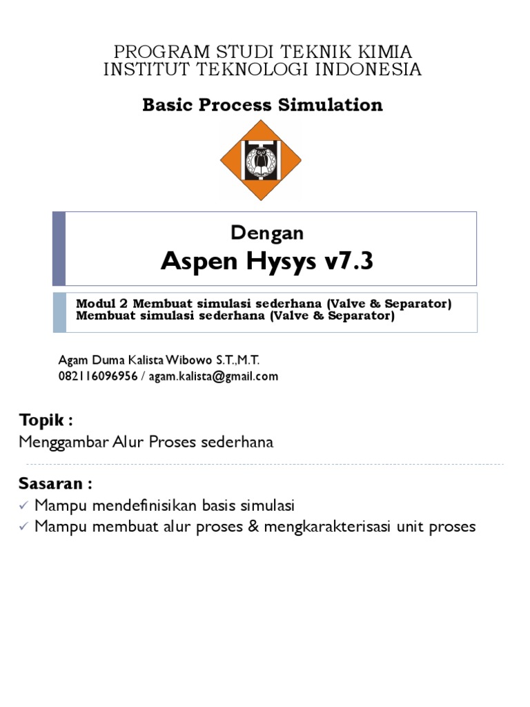 Modul 2 Membuat Simulasi Sederhana (Valve & Separator) (Week 2) PDF ...
