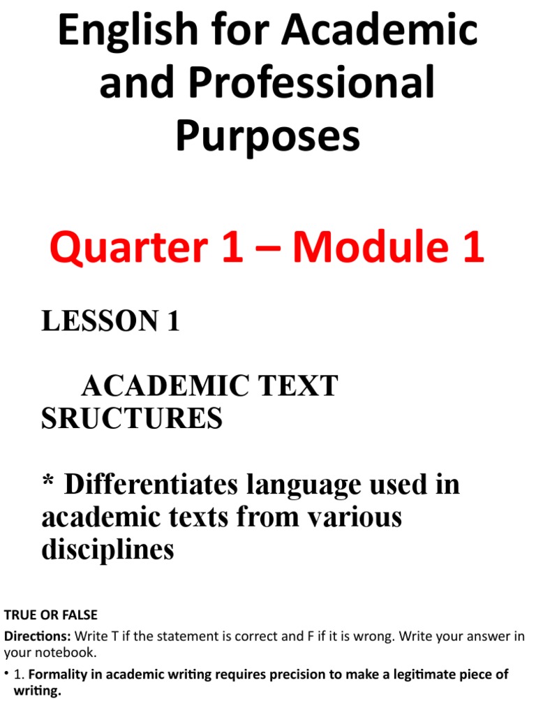 Eapp Ppt Leson 1 Pdf Thesis Essays
