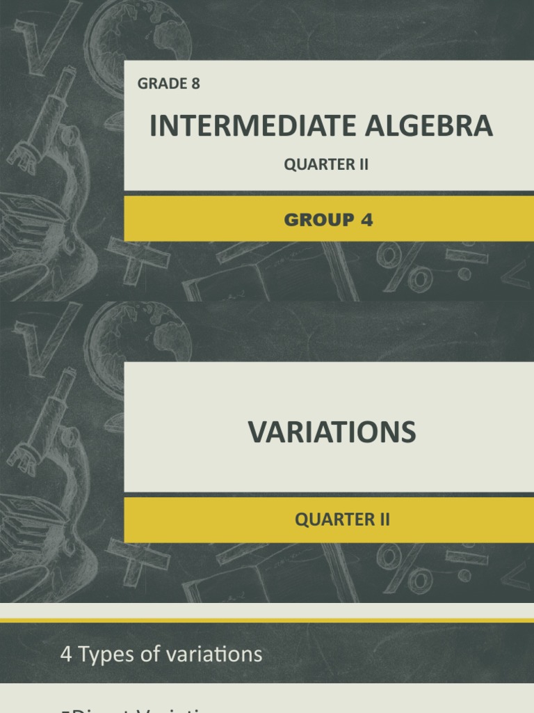 Intermediate Algebra: Variations | PDF