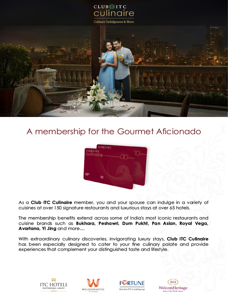 Club ITC Culinaire Membership Benefits | PDF | Restaurants | Food And Drink