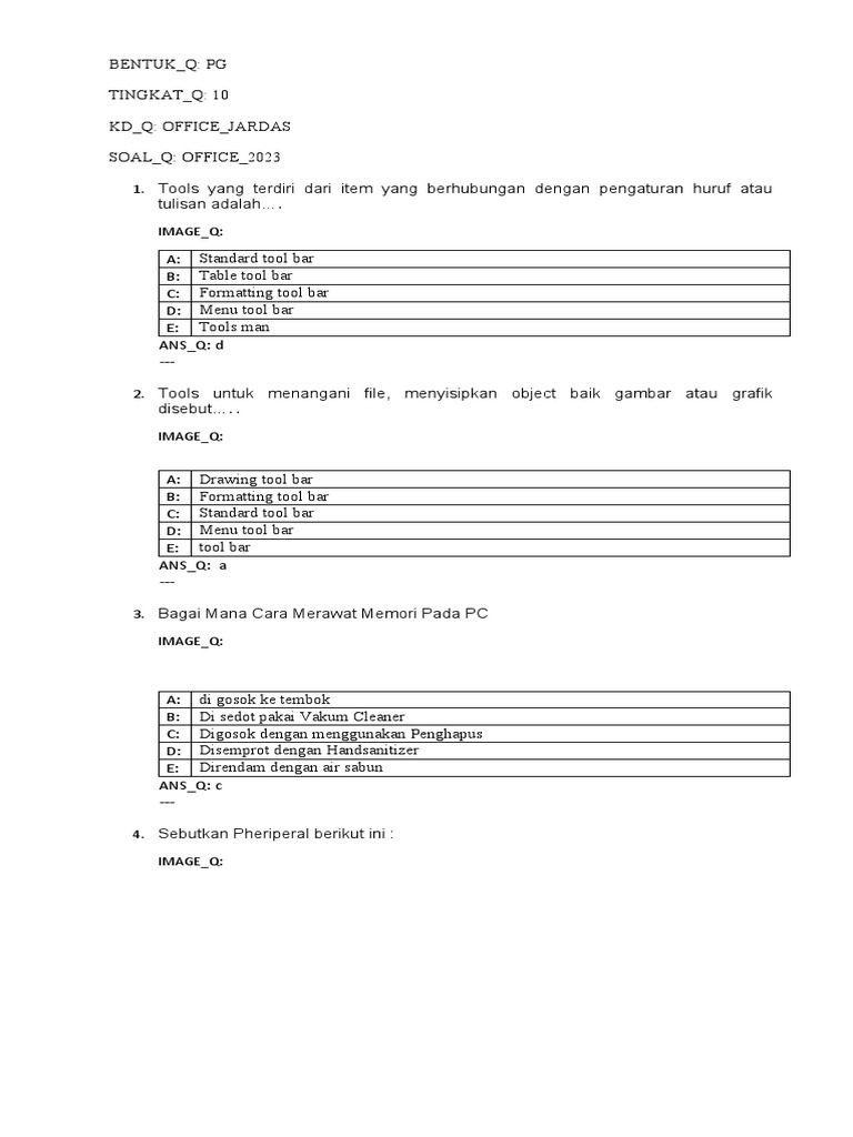 Soal Pts Informatika - TP | PDF