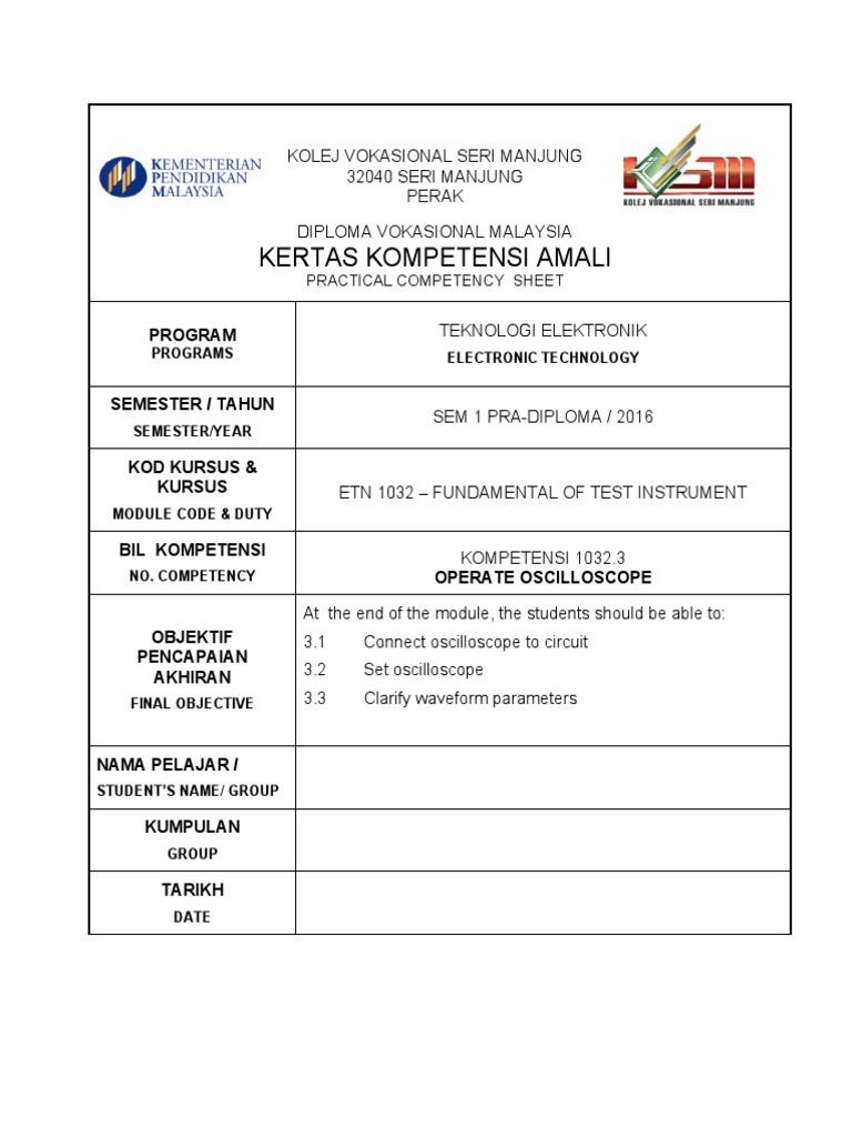 Kertas Amali K3 | PDF