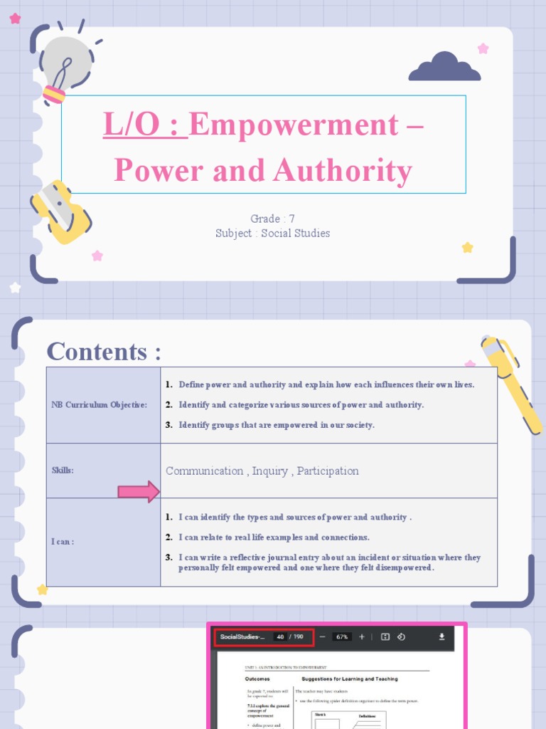 Empowerment - Power and Authority | PDF | Empowerment | Curriculum