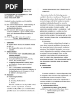 Stat Q3 WK1 Las1 | PDF | Probability Distribution | Random Variable