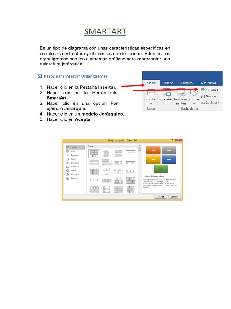 Insertar SmartArt PDF | PDF | Informática
