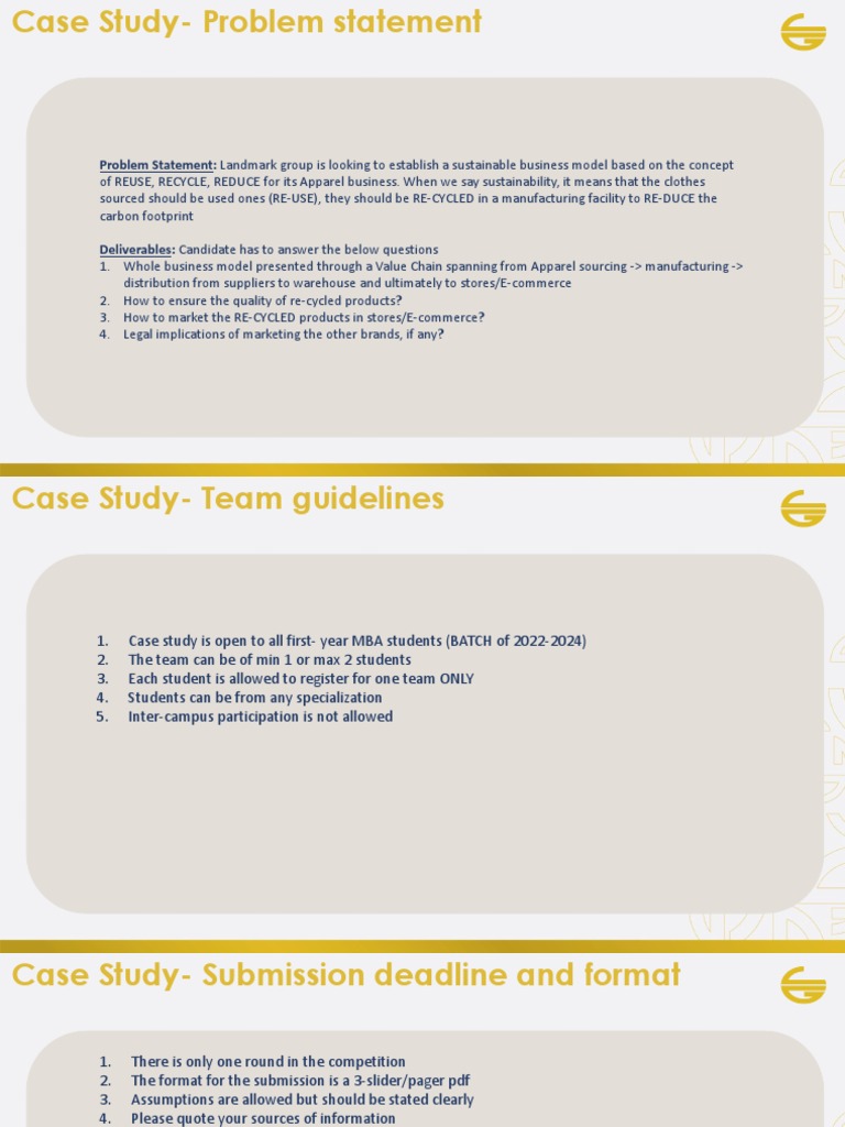 Landmark Group Case Competition Pdf